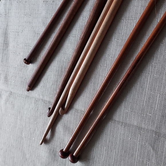 Vintage | Art | Vintage Antique Wooden Knitting Needle Crochet Needle ...